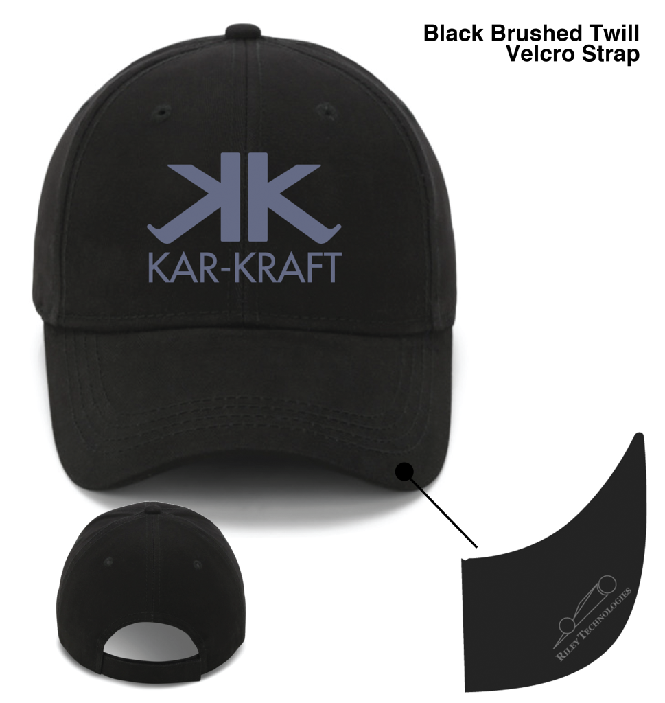 Kar-Kraft Hat - Black Brushed Twill - Riley MkIV